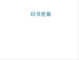 미국문화 레포트 자료-1페이지