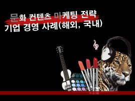 문화 컨텐츠 마케팅 전략, 기업 경영 사례(해외, 국내)-1페이지