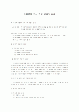 사회복지 조사 연구 방법의 이해-1페이지