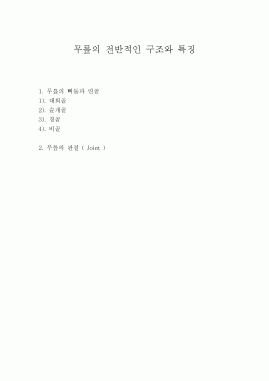 무릎의 전반적인 구조와 특징-1페이지