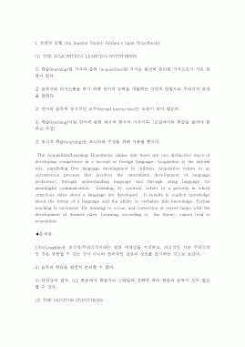 학습자 변인 분류및  SLA이론 설명및 정의 입니다.[정확함]-1페이지