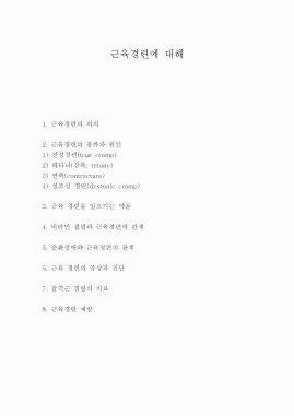 근육경련에 대해-1페이지