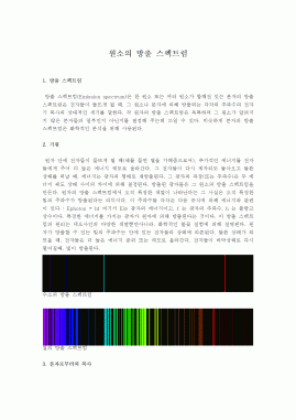 원소의 방출 스펙트럼-1페이지