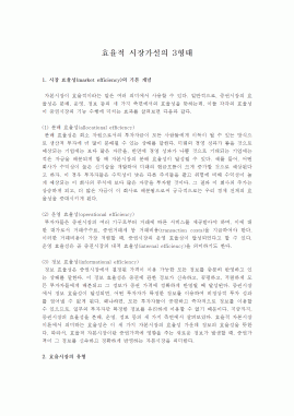 효율적 시장가설의 3형태-1페이지