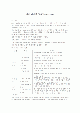셀프 리더십 (Self leadership) -1페이지