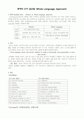 총체적 언어접근법에 대하여...-1페이지