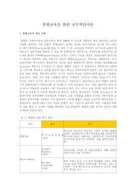 통합교육을 위한 교수학습이론 -1페이지