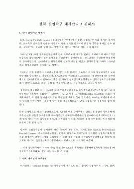 한국 실업축구 내셔날리그 관해서 -1페이지