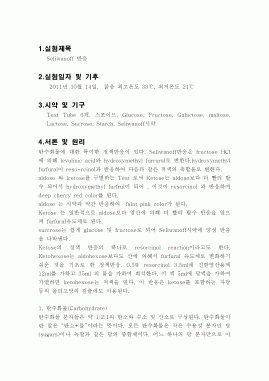 6.Seliwanoff 레포트 자료-1페이지