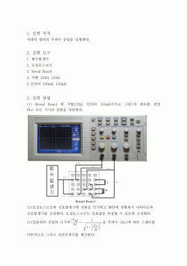 low-pass filter 결과 - 저대역 필터의 주파수 응답을 실험한다.-1페이지