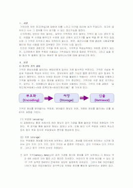 인간의 기억 - 심리학개론-1페이지