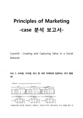 Principles of Marketing case 분석 보고서 - 싸이월드(Cyworld)-1페이지
