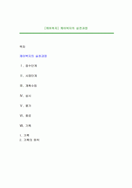 [케어복지] 케어복지의 실천과정-1페이지