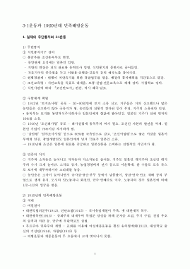 3·1운동과 1920년대 민족해방운동-1페이지