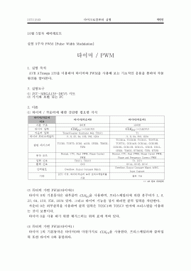 타이머 / PWM  [마컴 예비레포트]-1페이지
