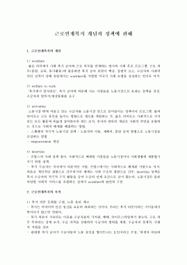 근로연계복지 개념과 정책에 관해-1페이지