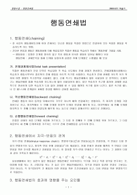 행동연쇄법 레포트 자료-1페이지