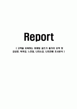 고객을 유혹하는 마케팅 글쓰기 줄거리 요약 및 감상문, 독후감, 느낀점, 나의소감, 나의견해 조사분석-1페이지
