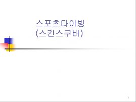 스포츠잠수 레포트 자료-1페이지