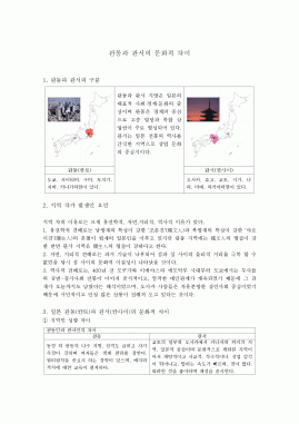 관동과 관서의 문화적 차이 -1페이지