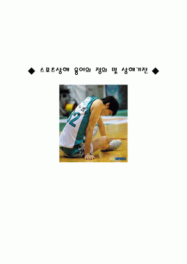 스포츠상해 용어의 정의 및 상해기전-1페이지