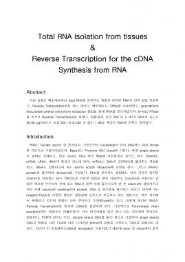 [생물학 실험보고서] DNA elution-1페이지