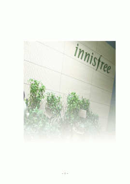 이니스프리 innisfree 브랜드분석및 마케팅전략분석-1페이지