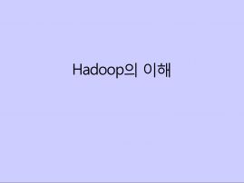 Hadoop의 이해 레포트 자료-1페이지