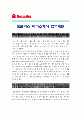 [홈플러스자기소개서] 2012합격 홈플러스자기소개서+[면접기출문제]_홈플러스자기소개서예문_홈플러스자기소개서샘플_홈플러스자소서-1페이지