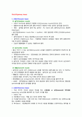 생리학(주요조직)-1페이지