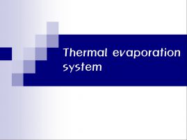 Thermal evaporation system  -1페이지