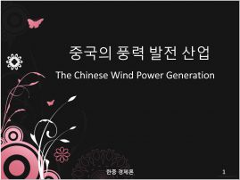중국의 풍력 발전 산업-1페이지