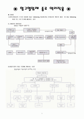 [의학, 약학]  항고혈압제 종류 약리작용-1페이지