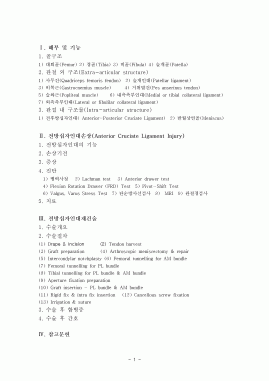 전방십자인대손상과 수술-1페이지