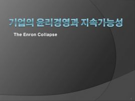 Enron,Enron파산,Enron성장,엔론,엔론윤리경영,윤리경영,윤리경영사례,경영윤리,경영혁신,기업의 윤리경영과 지속가능성-1페이지