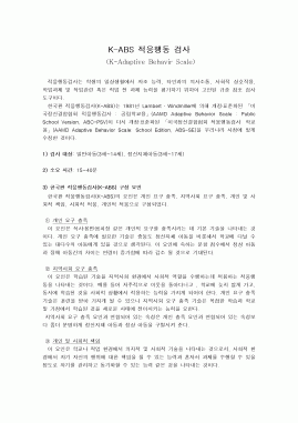 K-ABS 적응행동 검사 [K-Adaptive Behavir Scale] -1페이지