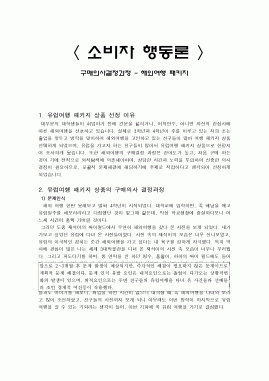 [소비자 행동론] 구매의사결정과정 - 해외여행 패키지, 구매의사결정, 해외여행패키지, 구매결정과정, 구매의사, 모두투어, 하나투어-1페이지