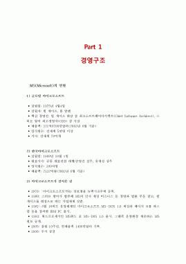 글로벌 마이크로소프트,마이크로소프트,마이크로소프트분석,마이크로소프트기업분석,MS,한국마이크로소프트-1페이지