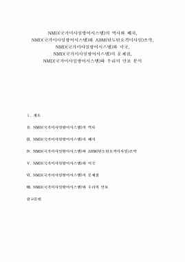 NMD(국가미사일방어시스템) 역사,배치, NMD(국가미사일방어시스템) ABM(탄도탄요격미사일)조약, NMD(국가미사일방어시스템) 미국, NMD(국가미사일방어시스템) 문제점, 국가미사일방어시스템과 우리의 안보-1페이지