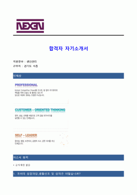 넥센 합격자 자기소개서-1페이지