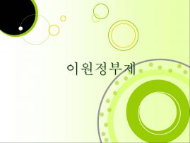 이원정부제 레포트 자료-1페이지