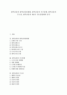 [광역교통, 광역교통망체계, 가구통행, 수도권, 제4차 국토종합계획, 광역교통망, 교통망체계]광역교통과 광역교통망체계, 광역교통과 가구통행, 광역교통과 수도권, 광역교통과 제4차 국토종합계획 분석-1페이지
