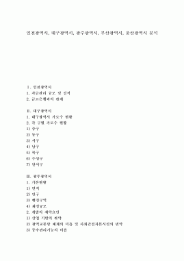 [광역시, 인천광역시, 대구광역시, 광주광역시, 부산광역시, 울산광역시, 인천, 대구, 광주, 부산, 울산]인천광역시, 대구광역시, 광주광역시, 부산광역시, 울산광역시 분석(광역시, 인천, 대구, 광주, 부산, 울산)-1페이지