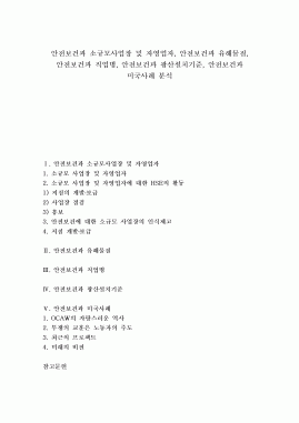 [안전보건, 소규모사업장 및 자영업자, 유해물질, 직업병, 광산설치기준]안전보건과 소규모사업장 및 자영업자, 안전보건과 유해물질, 안전보건과 직업병, 안전보건과 광산설치기준, 안전보건과 미국사례 분석-1페이지