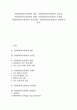 [직업탐색(진로탐색)]직업탐색(진로탐색)의 개념, 직업탐색(진로탐색)의 중요성, 직업탐색(진로탐색)의 방법, 직업탐색(진로탐색)의 문제점, 직업탐색(진로탐색)의 유의사항, 직업탐색(진로탐색)의 관련용어 분석-1페이지