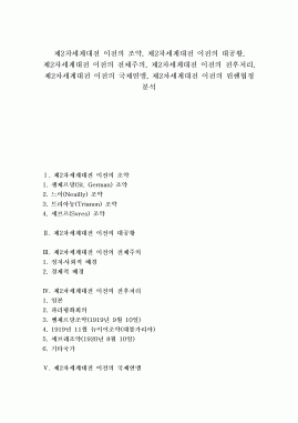 [제2차세계대전]제2차세계대전 이전의 조약, 제2차세계대전 이전의 대공황, 제2차세계대전 이전의 전체주의, 제2차세계대전 이전의 전후처리, 제2차세계대전 이전의 국제연맹, 제2차세계대전 이전의 뮌헨협정 분석-1페이지