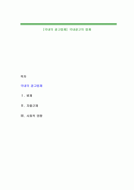 [국내의 광고법제] 국내광고의 법제-1페이지
