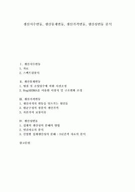 [생산변동][생산][생산지수변동][생산통계변동][생산가격변동][생산성변동][생산지수][생산통계][생산가격][생산성]생산지수변동, 생산통계변동, 생산가격변동, 생산성변동(생산변동, 생산지수변동, 생산통계변동)-1페이지