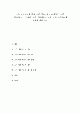 [소주 일본진출][소주][일본진출][일본][시장][가격정책][마케팅 전략]소주 일본진출의 역사, 소주 일본진출의 시장규모, 소주 일본진출의 가격정책, 소주 일본진출의 사례, 소주 일본진출의 마케팅 전략 분석-1페이지