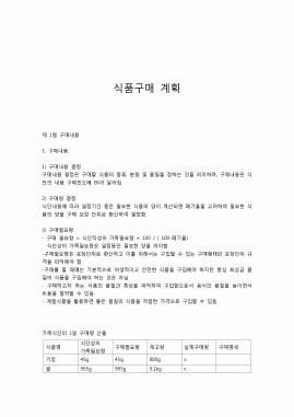 식품구매 계획-1페이지